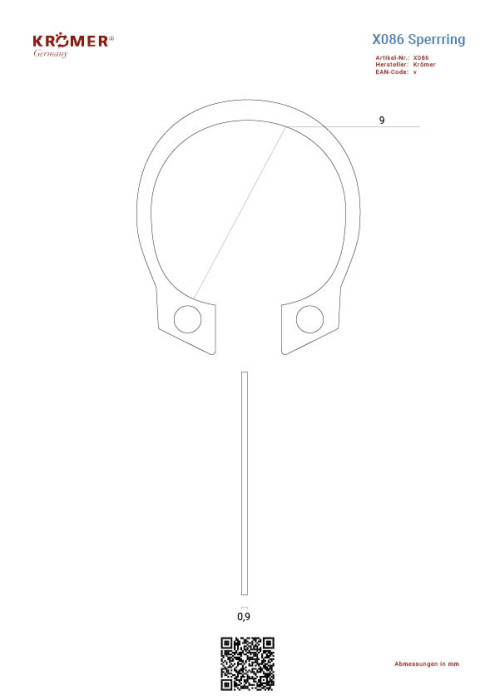 Sperrring 9 mm